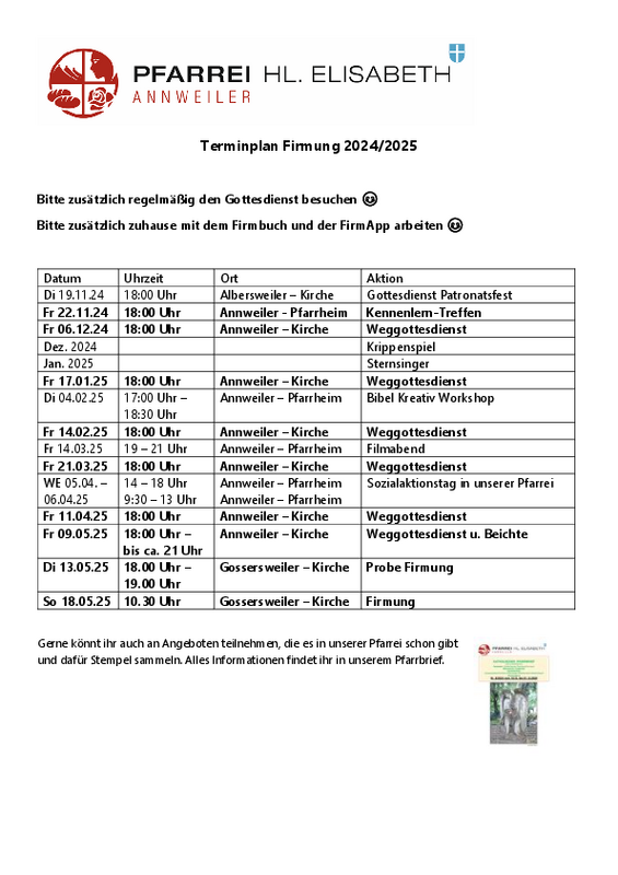 Firmung | Pfarrei Annweiler